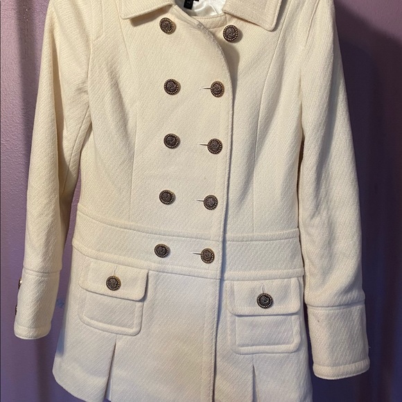 Express | Jackets & Coats | Cream Wool Blend Coat From Express | Poshmark